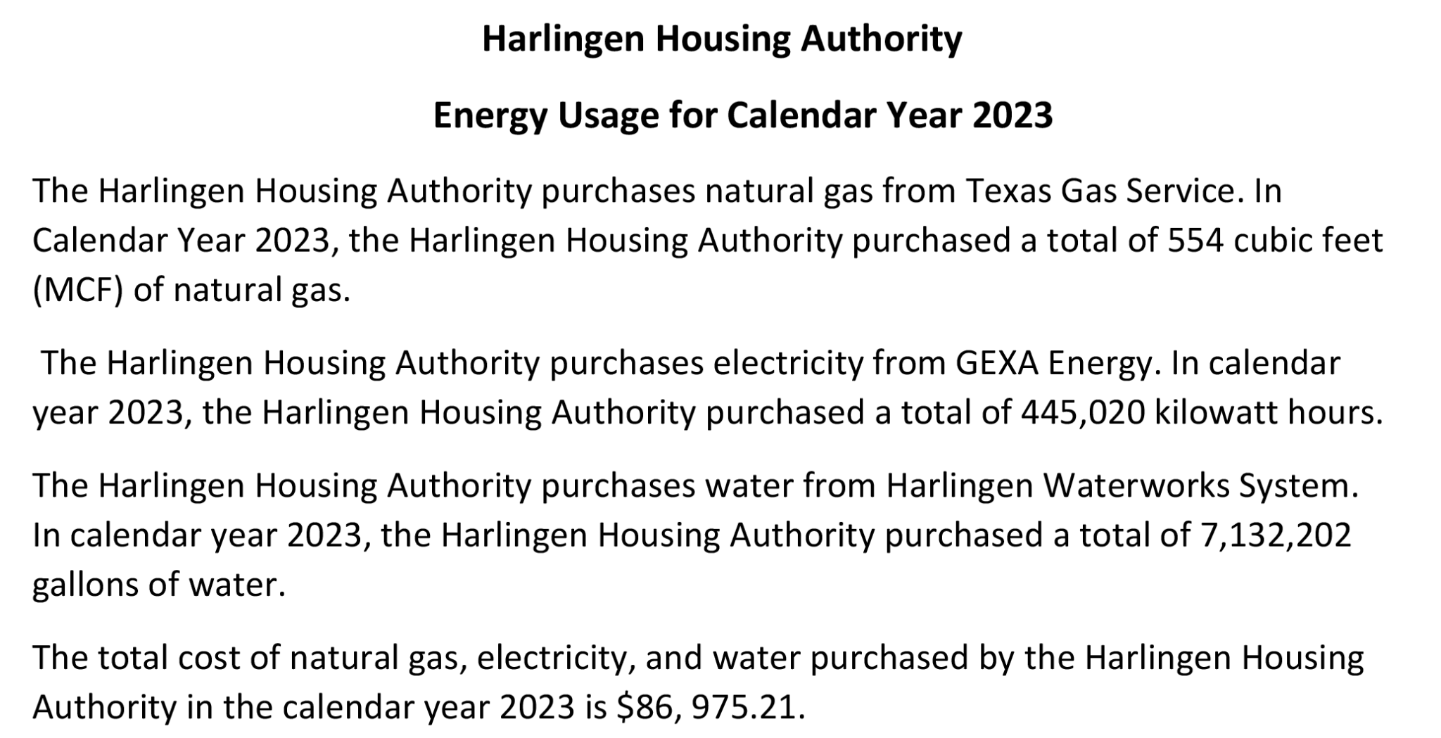 Harlingen Housing Authority | Section 8 | Public Housing